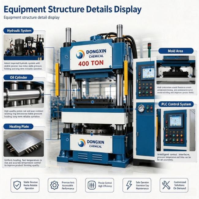 400T Hydraulic Melamine Press Machine in operation
