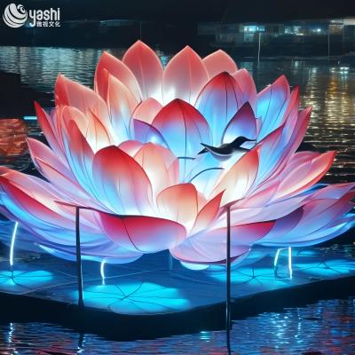 China Lifelike Artificial Flower Lanterns - Outdoor LED Lighting Fixtures for Themed Parties & Gardens for sale