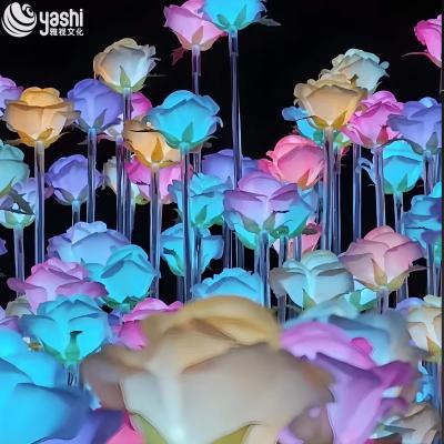 China Acrylic Sheet Flower Lawn LED Decoration Light Colorful for Shopping Mall Decor for sale