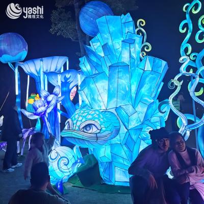 China Custom Zigong LED Animal Lanterns - Outdoor Stone Turtle Lighting Solutions for sale