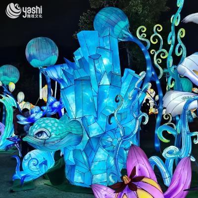 China Custom Zigong LED Animal Lanterns - Outdoor Stone Turtle Lighting Solutions for sale