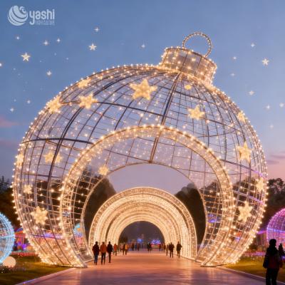 China Yashi Christmas Ball Arch Light Set - Large Outdoor Immersive Festival Light Art Installation for sale