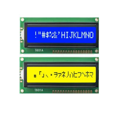 China 1601A Dot Matrix blaues negatives LCD Modul DES PFEILER-8-Bit-MPU-Schnittstellen-16x1 Charakter-STN zu verkaufen