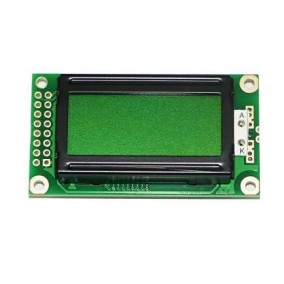 China STN Transflective 0802 Zeichen-LCD-Display-Modul Positivgrünes Monochrom zu verkaufen