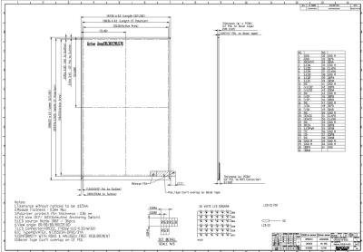 중국 10.1인치 TFT LCD 모듈 인놀룩스 P101SFA-AF0 직선 1600*RGB*2560 판매용