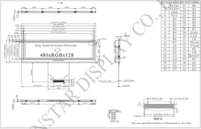 China 5.2' 480*RGB*128 TFT módulo LCD Winstar WF52ATLASDNN0 sustituir a las 6 en punto en venta