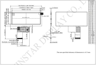 China 4.6'' 800*RGB*320 módulo LCD TFT transmisor de 12H tipo de barra Winstar sustituir en venta