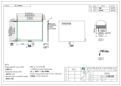 China 5.8' AM Pantalla de papel electrónico EPD 648*480 Módulo LCD de matriz TFT 3.0v para el sistema ESL en venta
