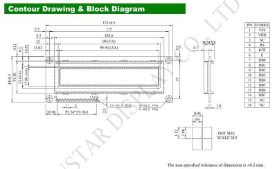 China Modulo LCD OLED 3.84'' 100*16 gráfico con temperatura muy amplia 5.0v en venta