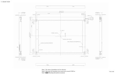 중국 12.1'' TFT LCD 모듈 1024*768 RGB NEC 600:1 LVDS 인터페이스 산업 디스플레이 판매용