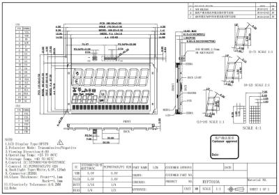China Módulo LCD DFSTN de transmisión negativa para el dispensador de combustible con un rango de temperatura muy amplio en venta