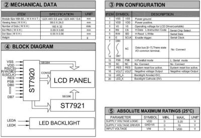 China 160*32 Grafik-LCD-Modul FSTN Große Größe ST7920/ST7921 Breittemperatur-Industrieanzeige Anpassbar zu verkaufen