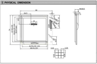 China 160*160 Quadratgrafik FSTN LCD-Modul RA8822 mit Hintergrundleuchte Breittemperatur-Industrieanzeige zu verkaufen