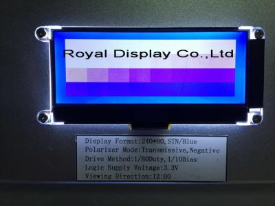 中国 240*80 FSTN グラフィック 6H ST75256 超広温工業ディスプレイ 販売のため