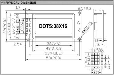 Cina 38*16 caratteri FSTN LCD Module St7066 con retroilluminazione PCB Wide Temperature Industrial Display in vendita