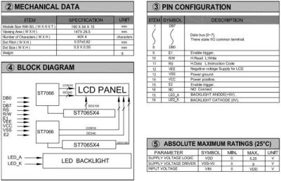 Cina Modulo LCD da 40*4 caratteri di grande dimensione con retroilluminazione e display industriale ad alta temperatura in vendita