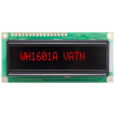 China Modulo LCD de 16*1 caracteres monocromático SPI de interfaz de amplia temperatura VATN en venta