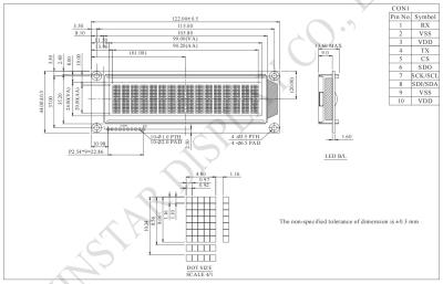 China Modulo LCD de temperatura ancha de 16*2 caracteres STN monocromático ST7066 en venta