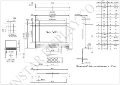 China 128*64 Monochrom-Grafik mit breiter Temperatur ST7567P anpassbar Winstar ersetzen LCD-Modul zu verkaufen