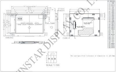 China 3.5' 320*RGB*240 SSD1963 Modulo LCD TFT de temperatura ancha en venta