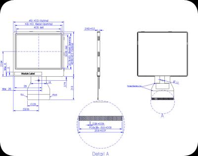 중국 2.0'' LTPS 송신 RGB 640*240 LCD 모듈 판매용