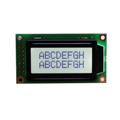 중국 흑백 8X2 캐릭터 COB LCD 모듈은 3.3V를 드러냅니다 판매용