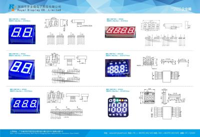 China Pantalla LED común del segmento del ánodo 7 del dígito triple 0,56" para la microonda en venta