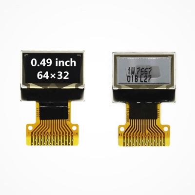 China Mini Screen exhibición transparente 64x32 DOT Matrix For Handheld Devices de 0,49 pulgadas SSD1306 I2c OLED en venta