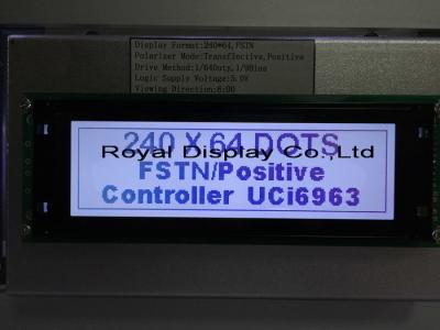 China Prüfer-Graphic LCD der Sondergröße-240X64 STN paralleles FFC UC1611s Modul-Serienzahn-Monochrom zu verkaufen