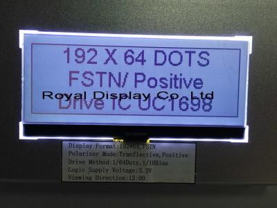 Cina Esposizione LCD intelligente LCD di norma industriale del pannello di Dots Graphic Monochrome del positivo grafico 19264 di Stn in vendita