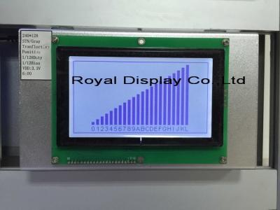 China 240X128 punktiert PFEILER einfarbiges grafisches Transmissive negatives LCD grafische Anzeigen-Modul Platten-Modul Stn zu verkaufen