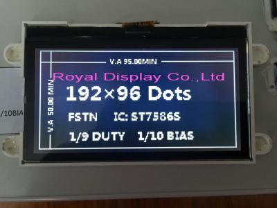 중국 192X64 UC1698 포지티브 반투과 LCD 디스플레이 FPC FSTN 병렬 판매용