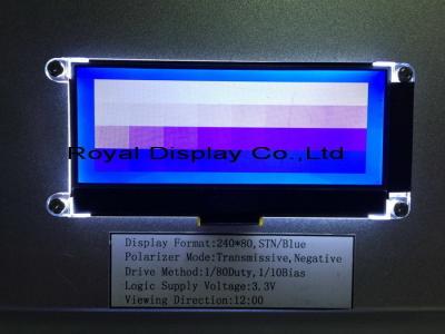 중국 240X80 Cog IC St7529 반투과 LCD 디스플레이 FStn FPC 병렬 판매용