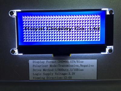 중국 240X80 Cog IC St7529 반투과 LCD 디스플레이 FStn FPC 병렬 판매용