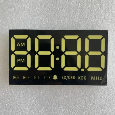 中国 黄色いLEDのバックライトとのモノクロTN LEDの区分表示10mmピクセルCCカリフォルニア 販売のため