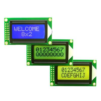 중국 COB 포지티브 문자 LCD 모듈 Fstn Stn 0802 문자 LCD 디스플레이 판매용