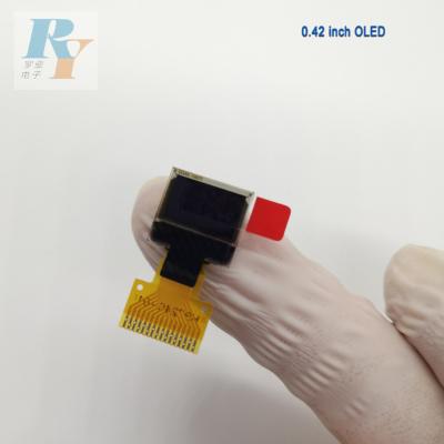 China el módulo 0,42 de la exhibición de 72X40 OLED avanza lentamente blanco azul del interfaz de I2C con Spi en venta