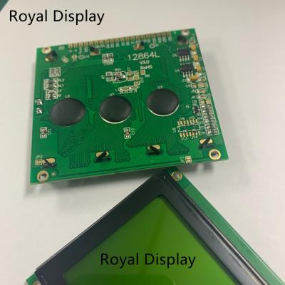 China módulo monocromático del LCD de la MAZORCA LCD de la exhibición gráfica de color verde amarillo de 128X64dots STN en venta