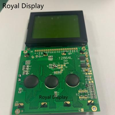 China módulo monocromático del LCD de la MAZORCA LCD de la exhibición gráfica de color verde amarillo de 128X64dots STN en venta