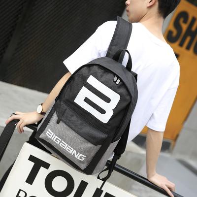 China New Fashion Backpack Student School Bag Letter Printed Youth Canvas Computer Backpack for sale