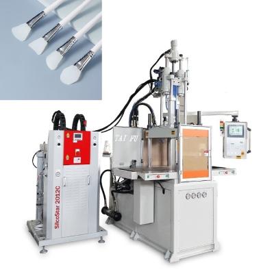 Cina doppia diapositiva Maschera Faciale in Silicone Spazzola di Fabbricazione 85T Verticale Stampaggio a Iniezione in vendita