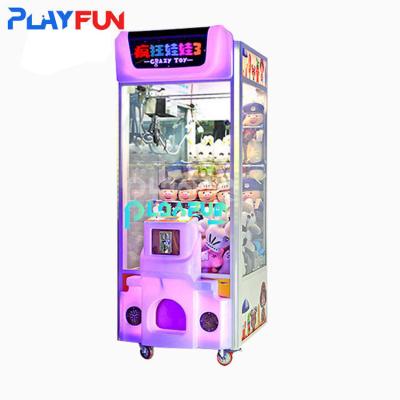 China Playfun Verrücktes Spielzeug 3 Preis Kranschlange Münz betrieben Spielautomat Bonus Spielekonsole zu verkaufen