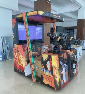 중국 동전 조작 아케이드 55 인치 LCD 램보 총 사격 시뮬레이터 게임 기계 램보 아케이드 기계 판매용