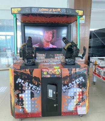 중국 동전 조작 아케이드 55 인치 LCD 램보 총 사격 시뮬레이터 게임 기계 램보 아케이드 기계 판매용