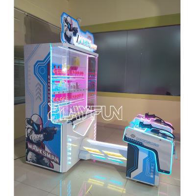 China Arcade  Game Room  Machine Family Entertainment Center Fast Gun Shooting Marks Man Blind Box   Gift Prize Game Machine for sale