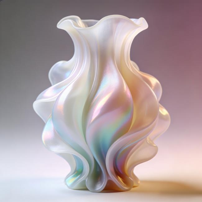 silk PLA filament printed art decor sculpture sample