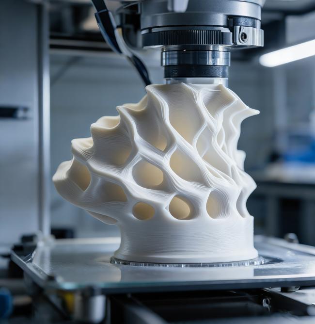 multi color gradient PLA filament printed art piece