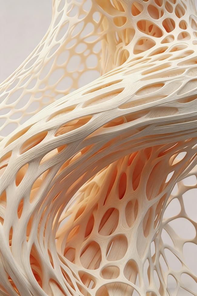 PLA filament printed decorative art object