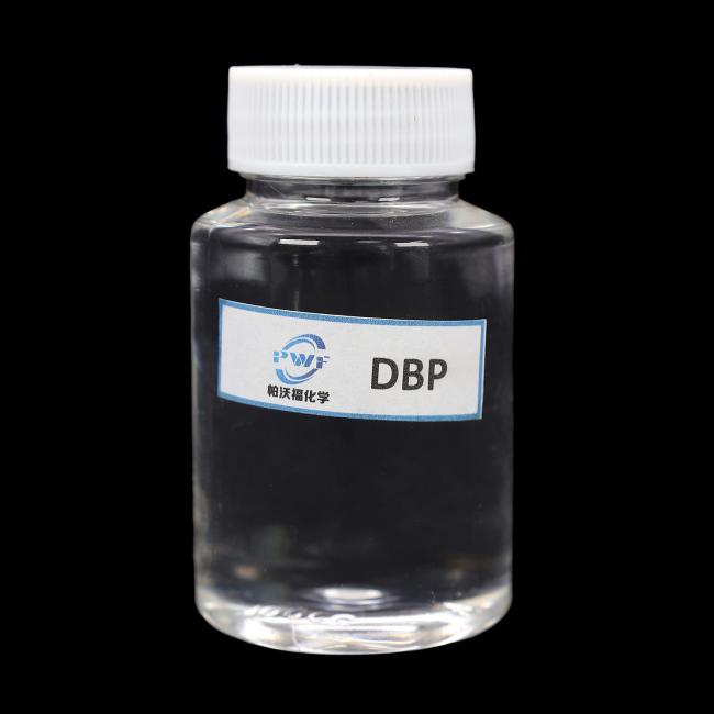 Dibutyl Phthalate product sample showing clear liquid in laboratory container