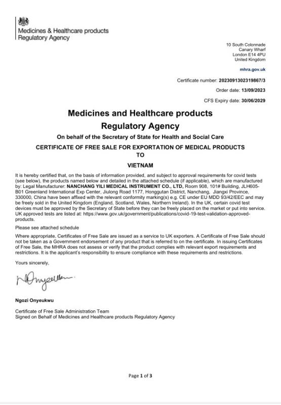 FSC Vietnam - Nanchang YiLi Medical Instrument Co.,LTD